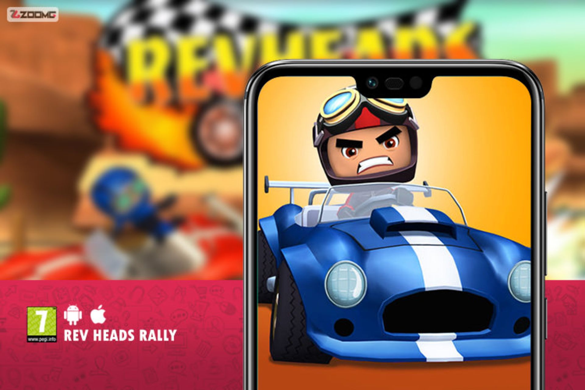دانلود بازی اندروید و آیفون Rev Heads Rally - زومجی